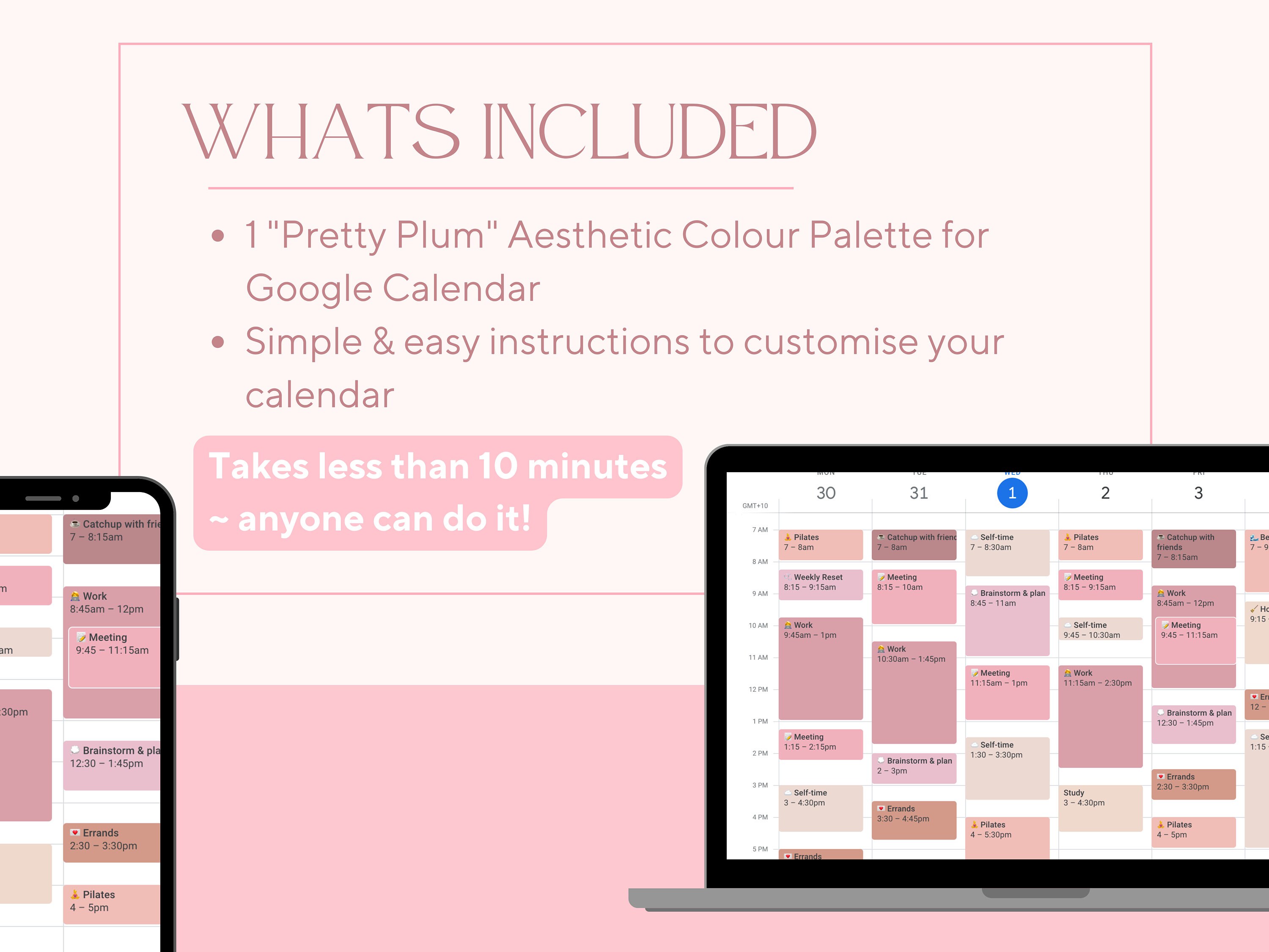 Custom Calendar Palette Pretty Plum - Etsy