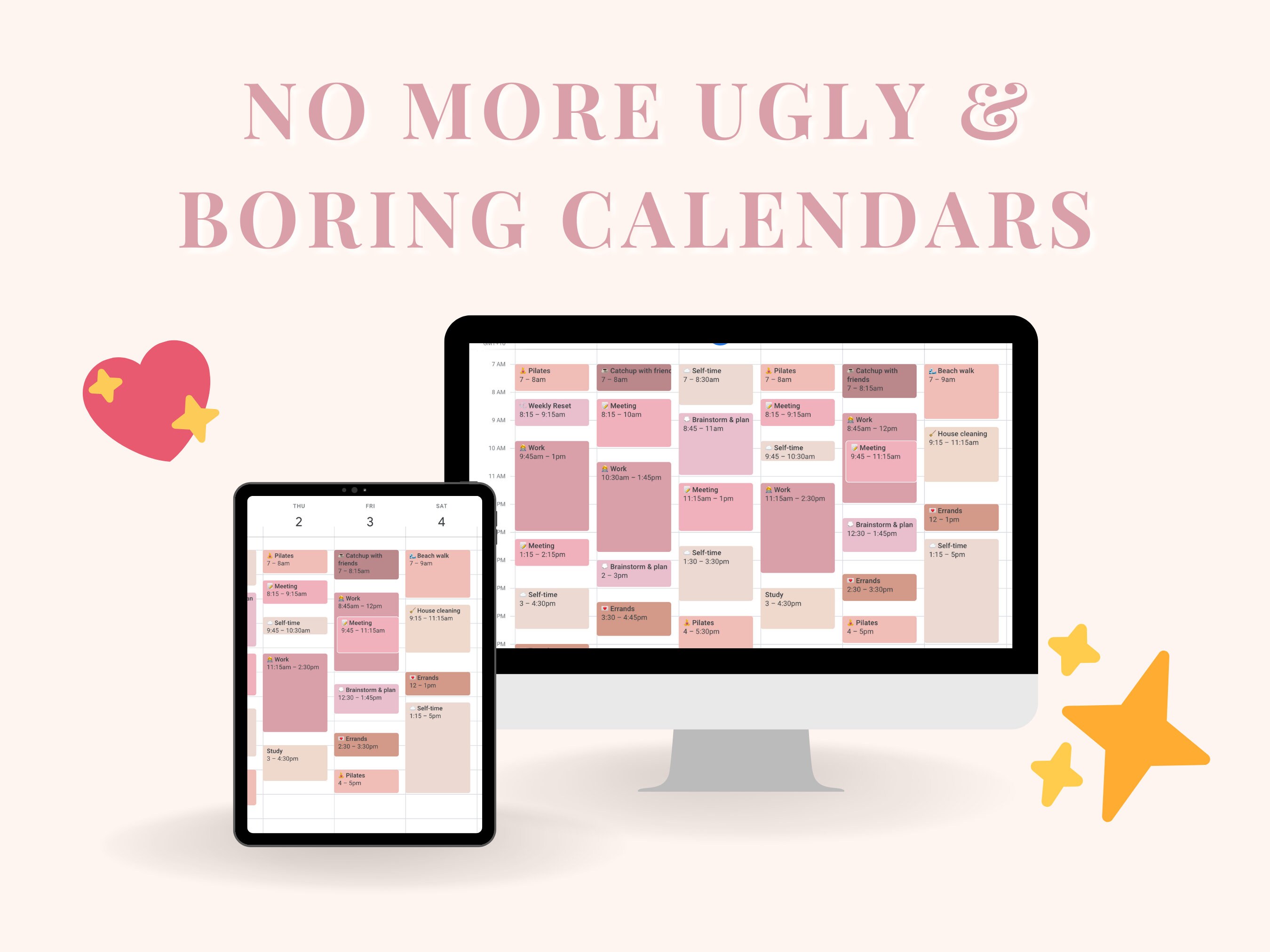 Google Calendar Customisation Palette ~ Pretty Plum - Etsy