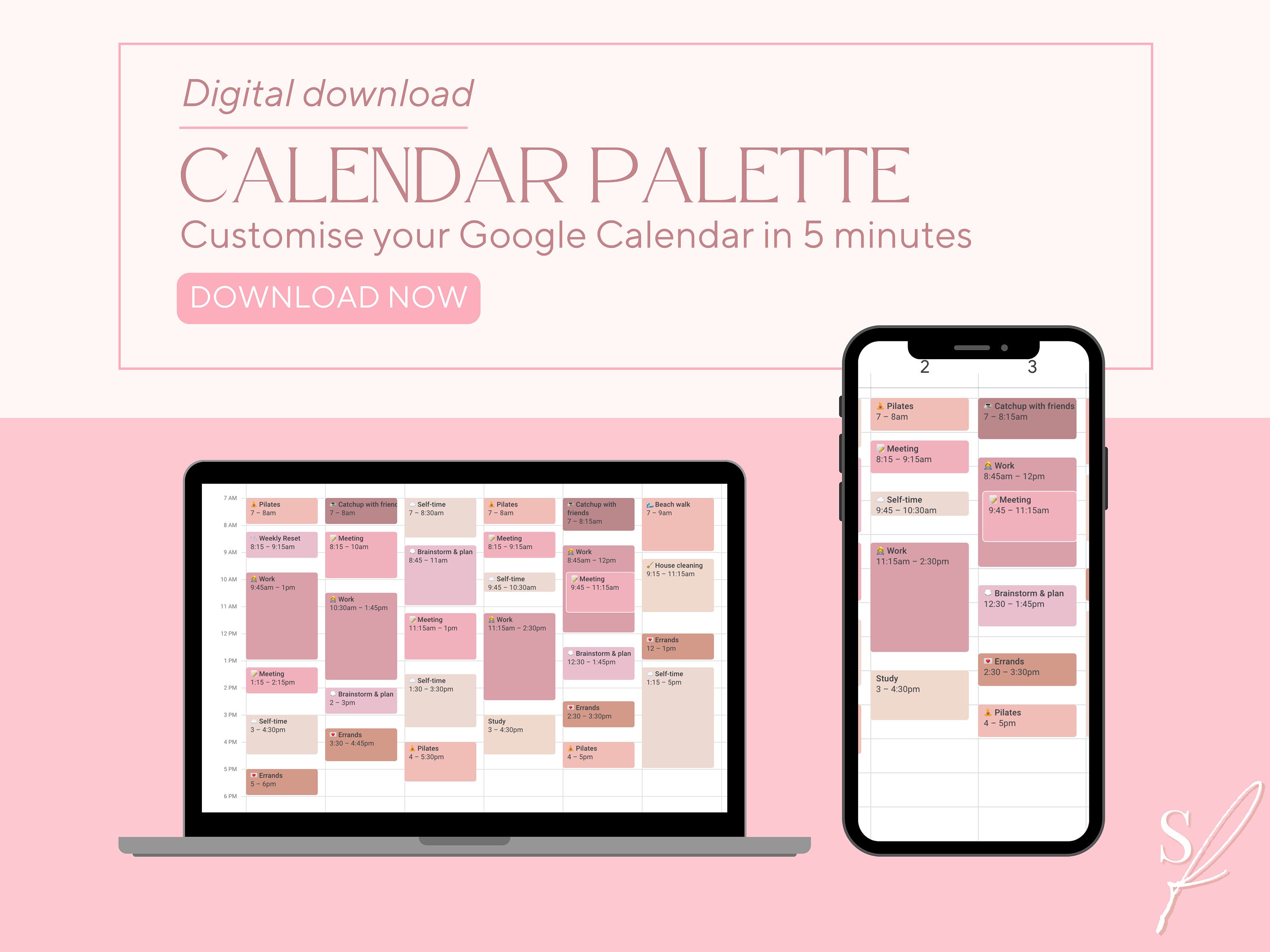 Custom Calendar Palette Pretty Plum - Etsy