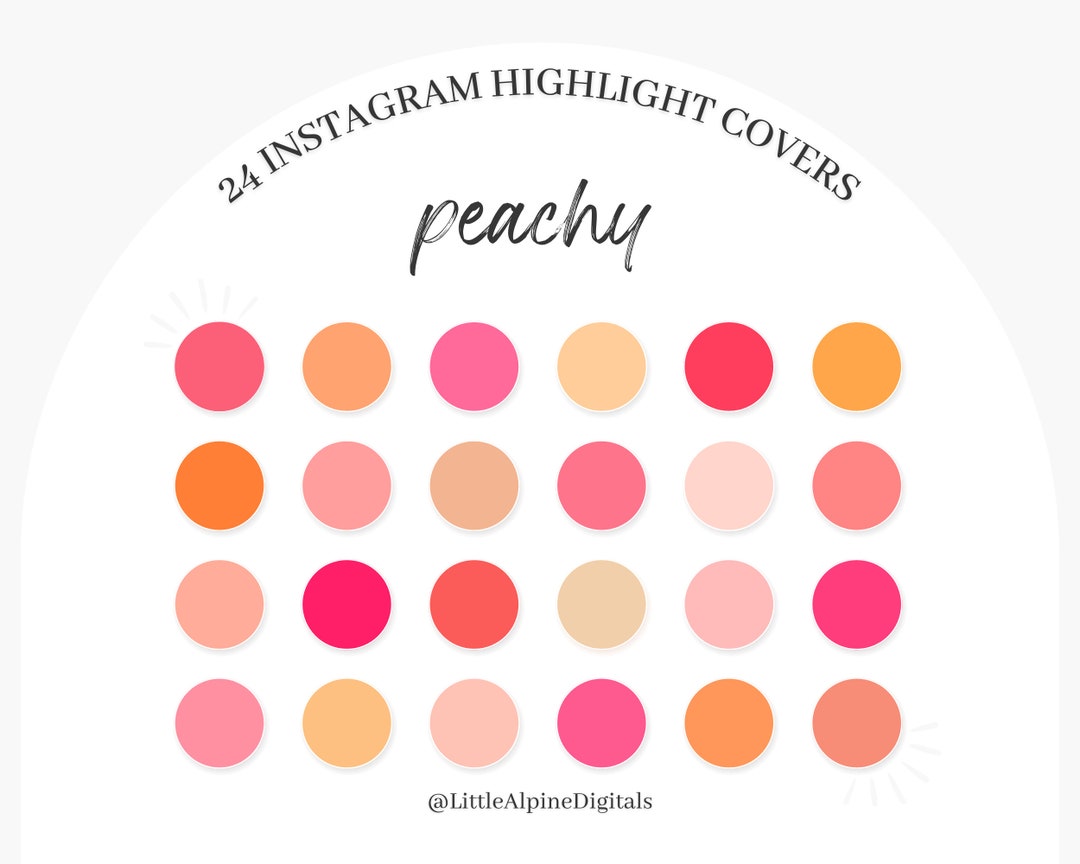 24 Peachy Instagram Highlight Covers, Minimal Insta Covers, Solid Story ...