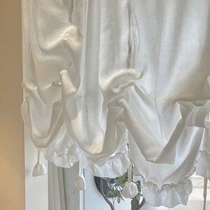 Thin Velvet Sheer Tie-up Curtain: Ruffled Balloon Window Shade - Etsy