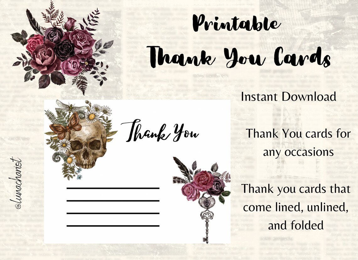 Thank You Cards for Any Special Occasion - Printable - Etsy