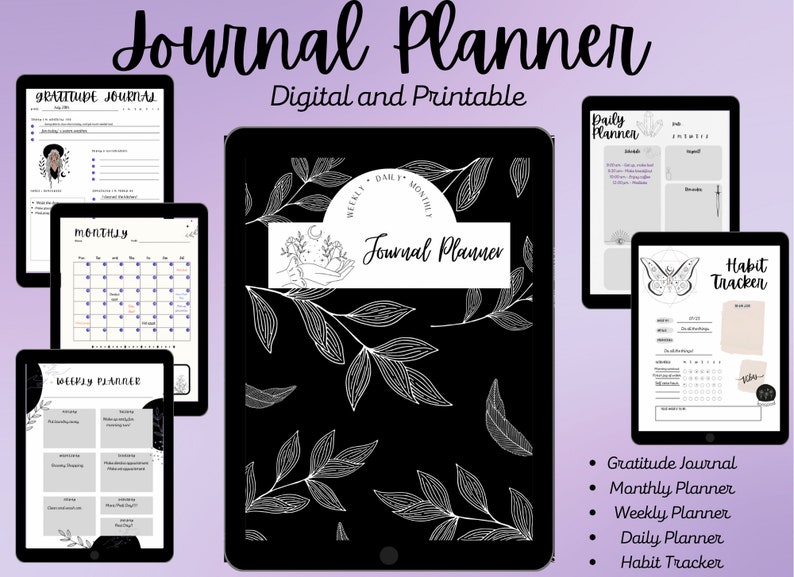 Undated Journal Planner Bundle - Etsy