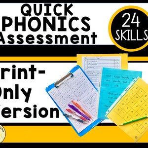 Quick Phonics Assessment Screener PRINT ONLY Digital Download - Etsy