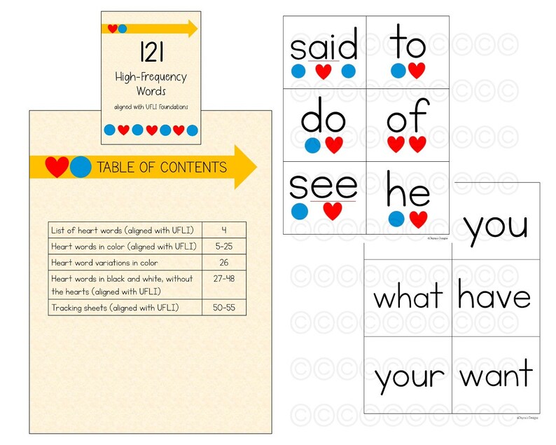 Phonics - Science of Reading - Mapping 362 High-frequency Sight / Heart ...