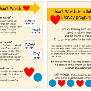 Phonics - Science of Reading - Mapping 362 High-frequency Sight / Heart ...