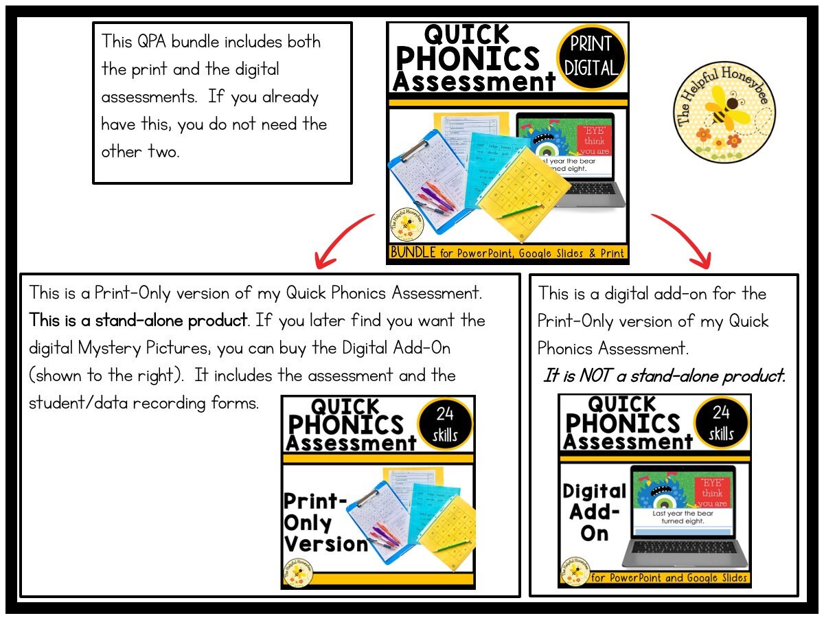 Quick Phonics Assessment Screener Digital ADD-ON for Powerpoint ...