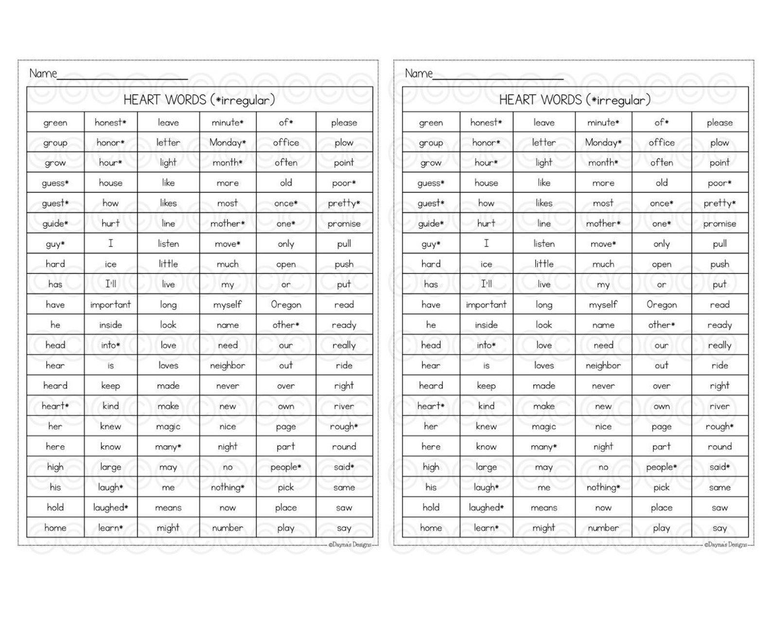 Phonics - Science of Reading - Mapping 362 High-frequency Sight / Heart ...