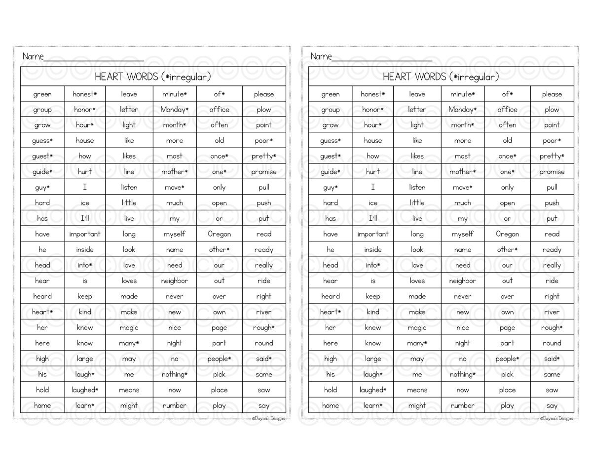 Phonics - Science of Reading - Mapping 362 High-frequency Sight / Heart ...