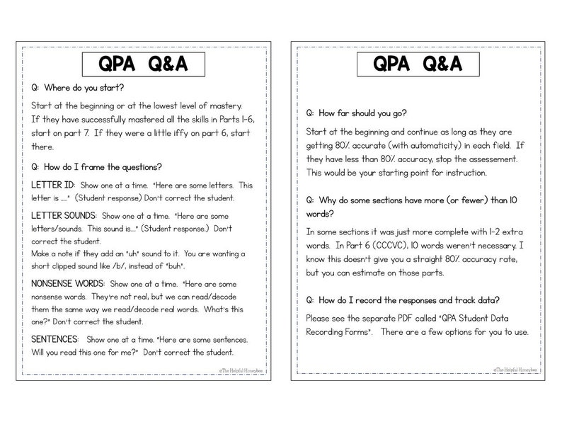 Quick Phonics Assessment Screener PRINT ONLY Digital Download - Etsy