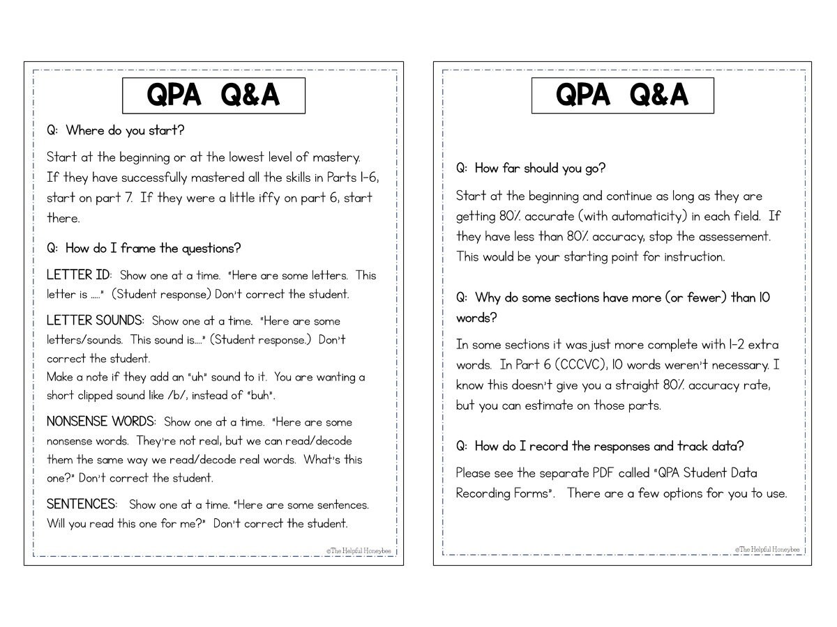 Quick Phonics Assessment Screener PRINT ONLY Digital Download - Etsy