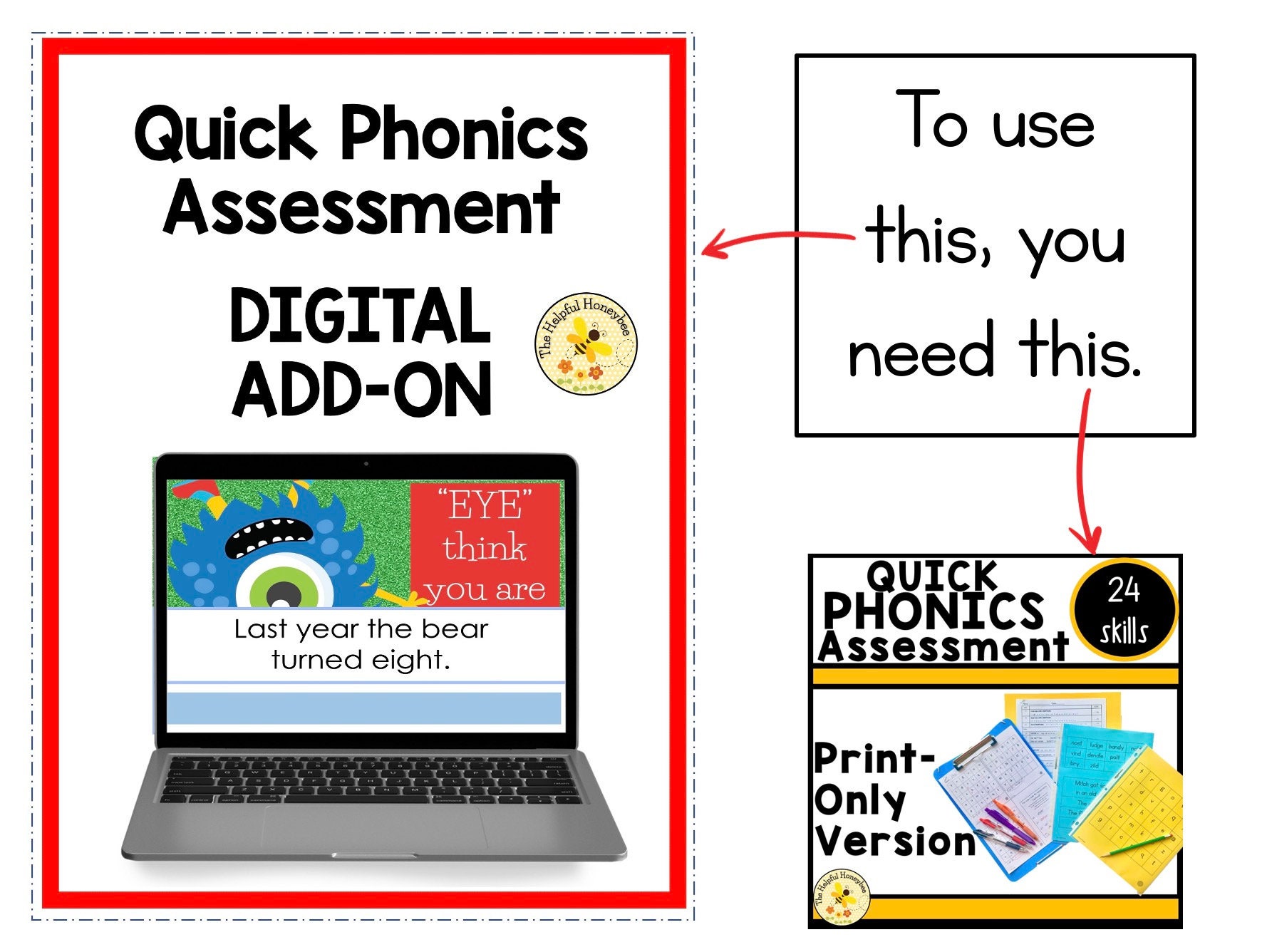 Quick Phonics Assessment Screener Digital ADD-ON for Powerpoint ...