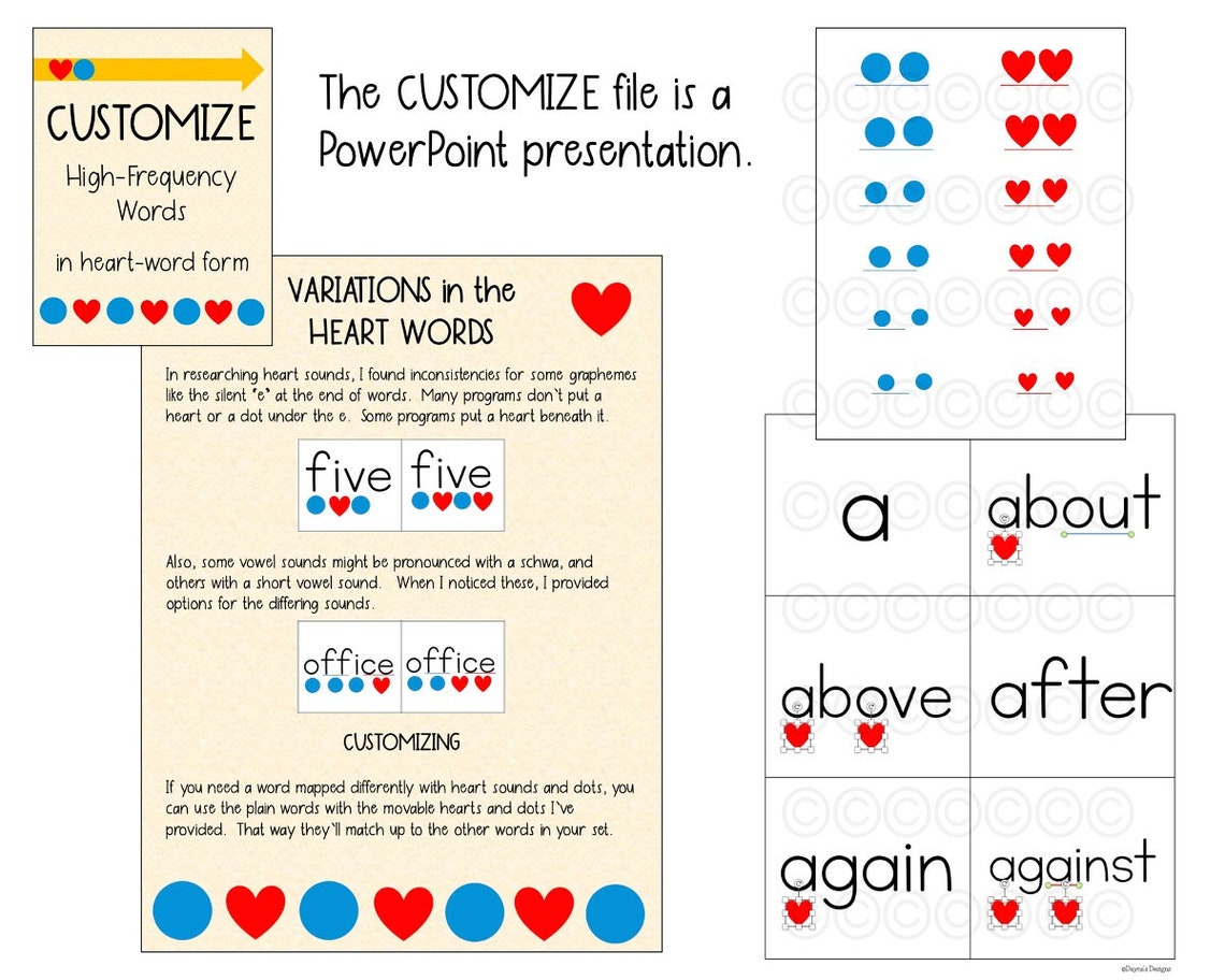 Phonics - Science of Reading - Mapping 362 High-frequency Sight / Heart ...