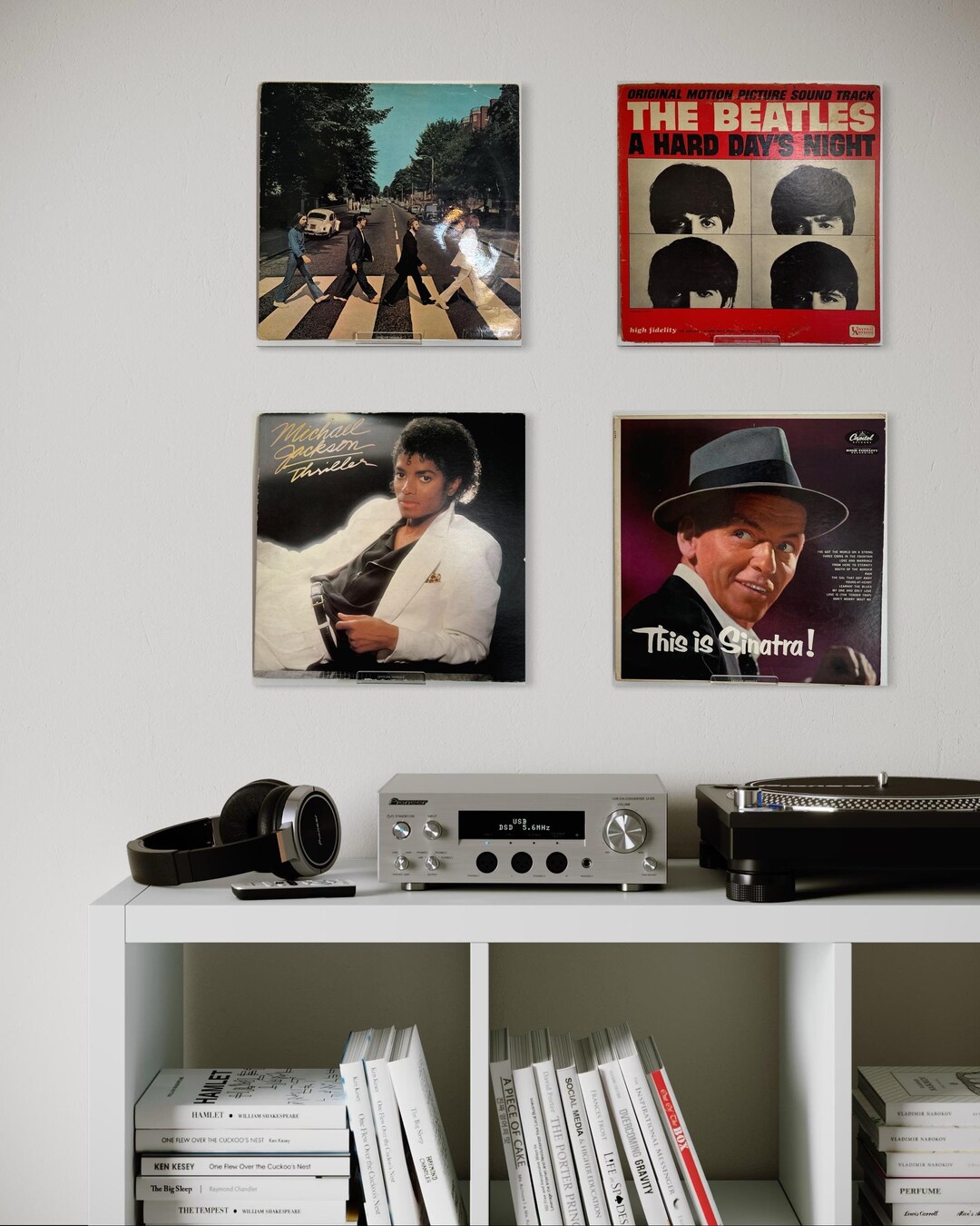 Double Album Display Brackets Wall Mount Vinyl Record Covers LP Storage ...