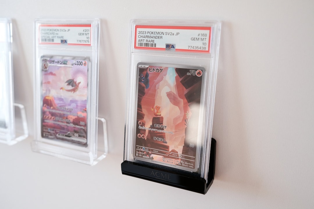 TCG Trading Card Mount Display, Card Hanger Wall Mount, Pokemon, Mtg ...