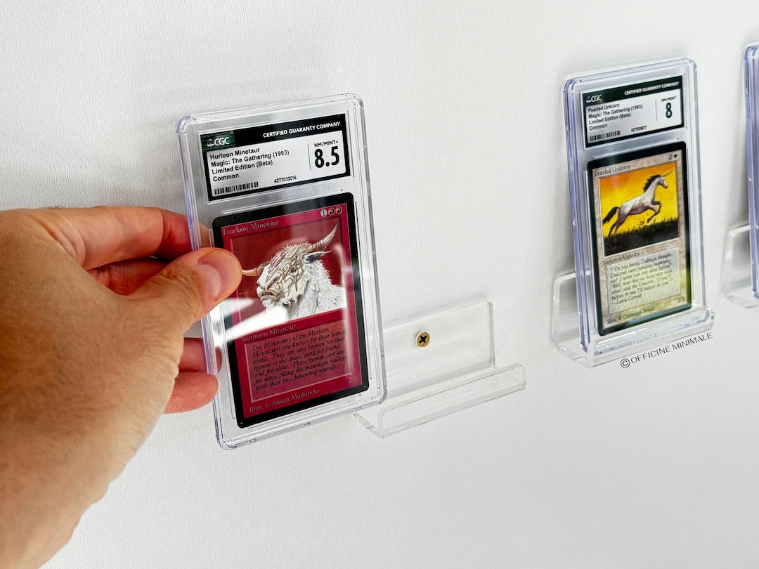 PREMIUM Trading Card Wall Mount, Card Display Shelves, Acrylic Wall ...