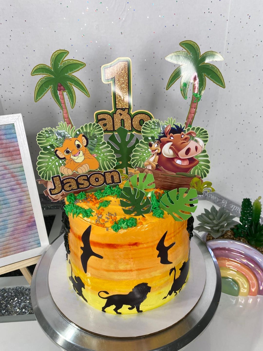 Cake Topper Lion King Timon Pumba King of the Jungle - Etsy Canada