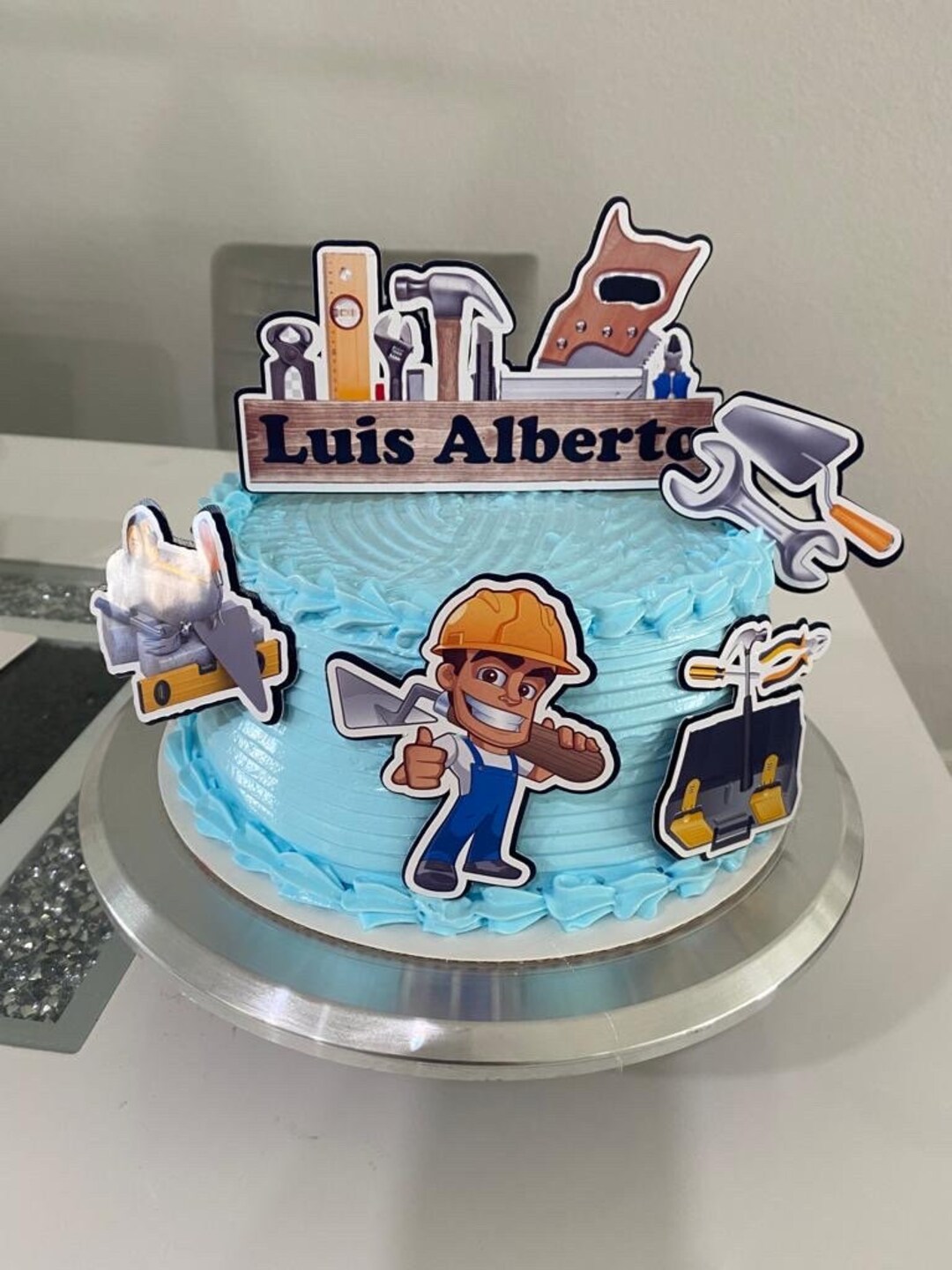 Cake Topper Construction Personalized - Etsy