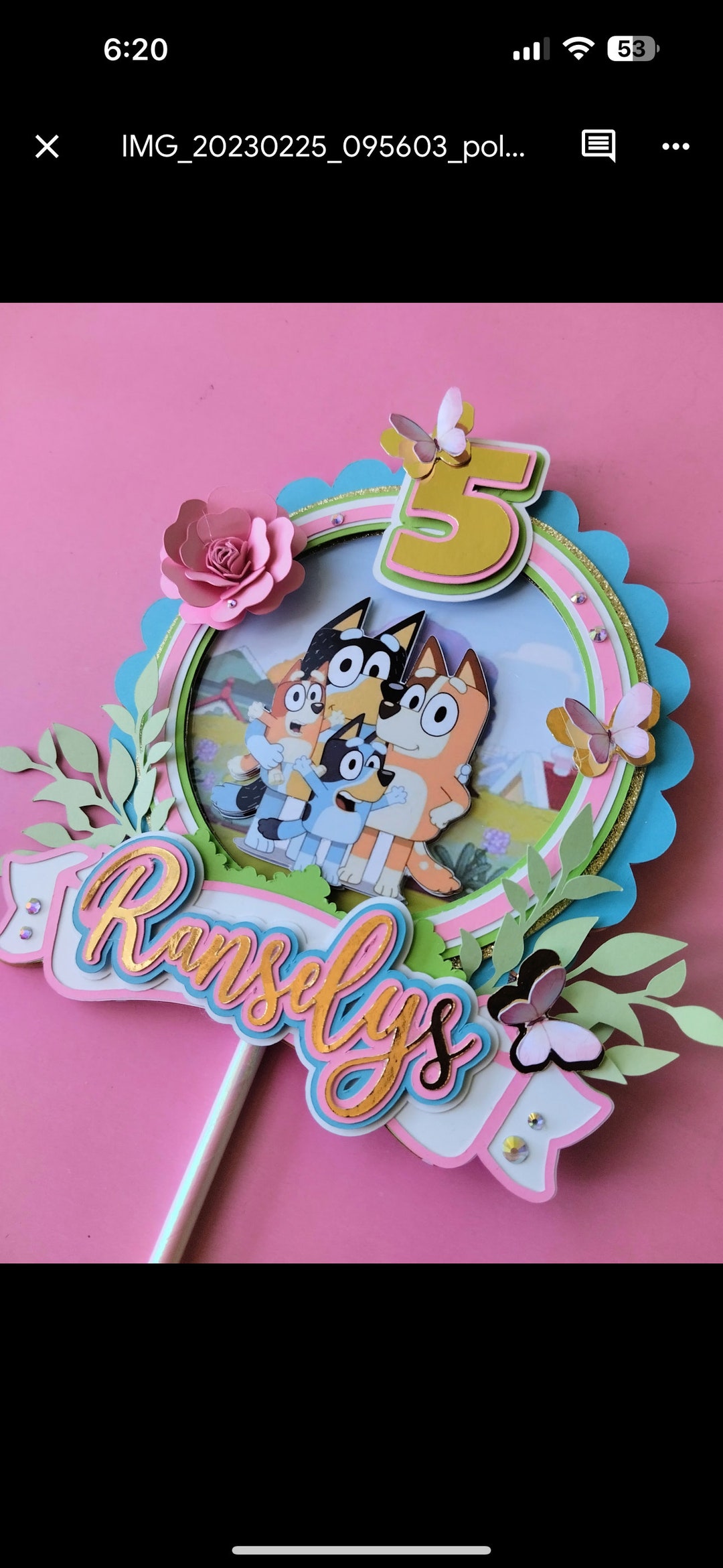 Cake Topper Bluey - Etsy