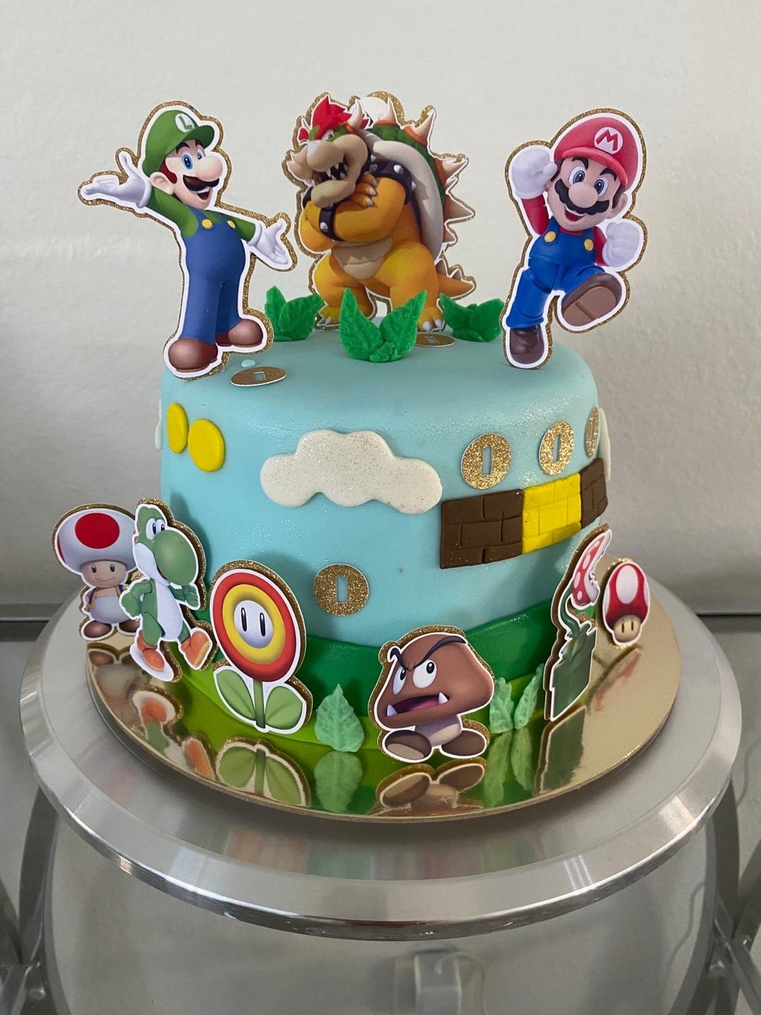 Cake Topper Mario Bross - Etsy