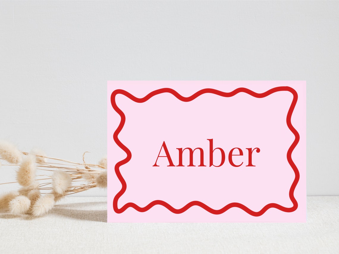 Event Bundle Pink Red Wavy Editable Template Instant Download, Welcome ...