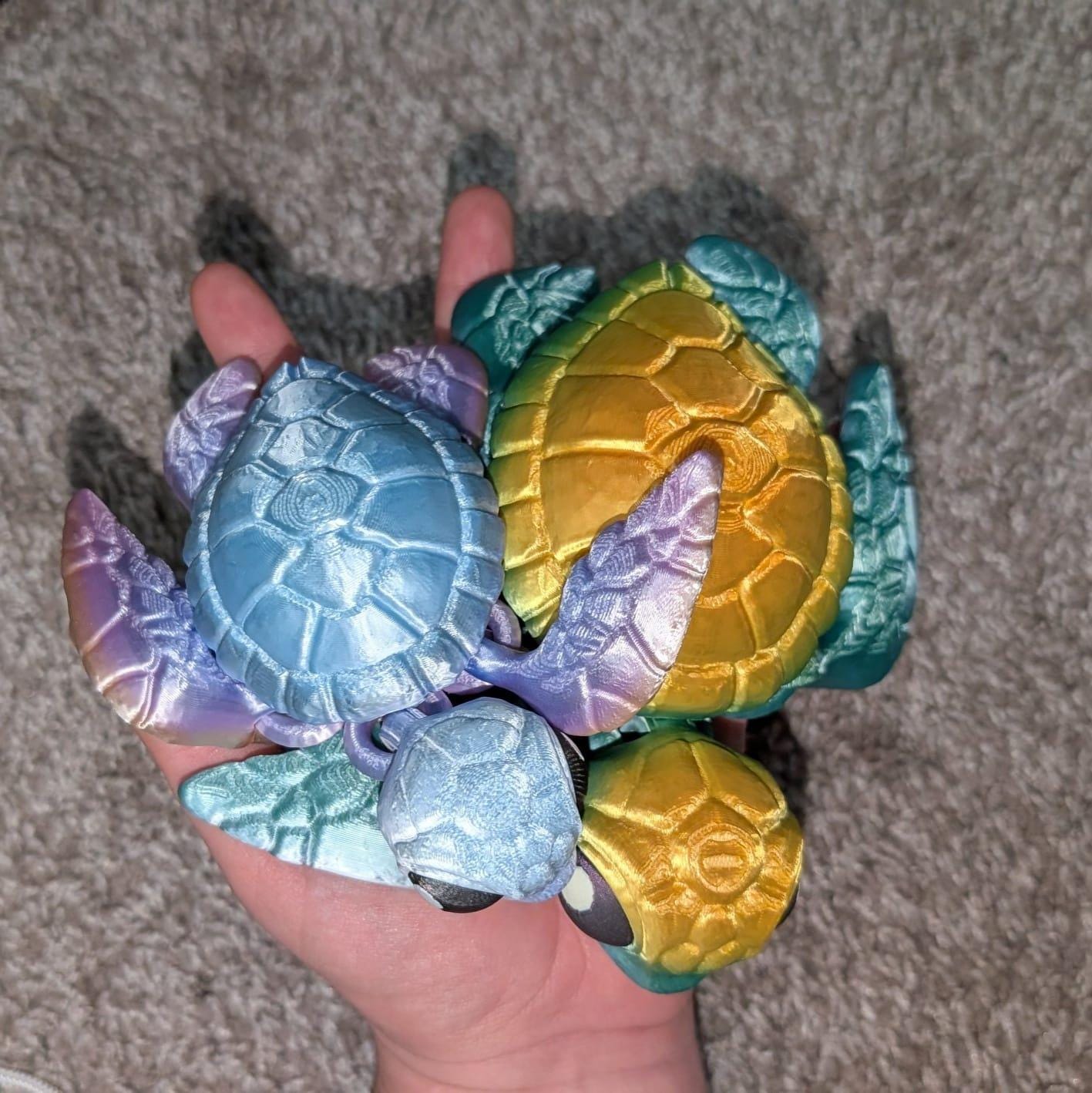3D Printed Sea Turtle Fidget Toy: Cinderwing3d Ocean Decor - Etsy