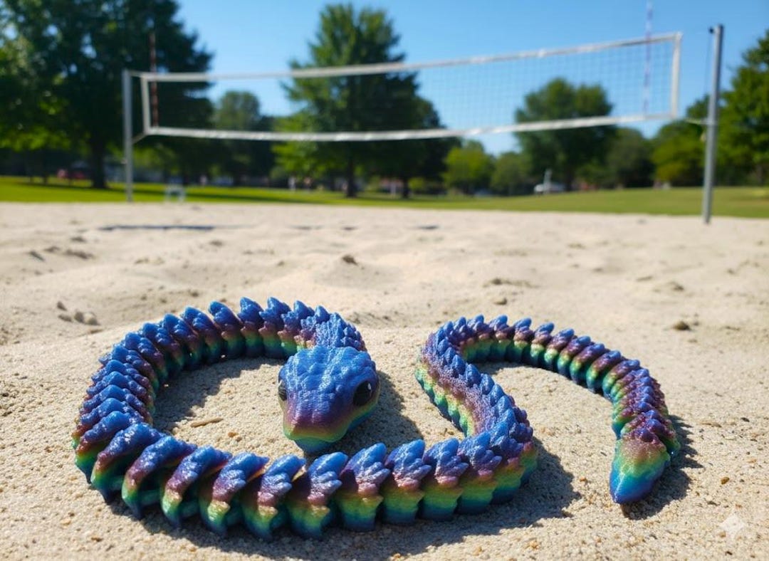 Articulated Crystal Snake: 3D Printed Fidget Toy - Cinderwing3d Design ...
