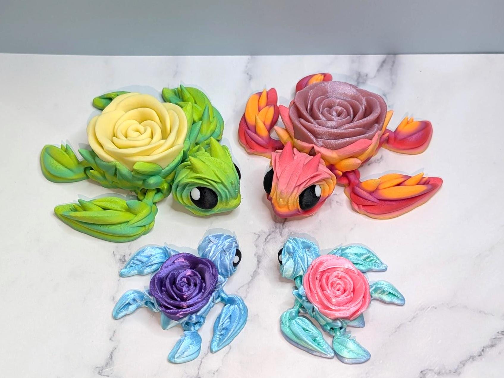 Rose Turtle - 3D Print - Cinderwing 3D - Mothers Day, Anniversary ...