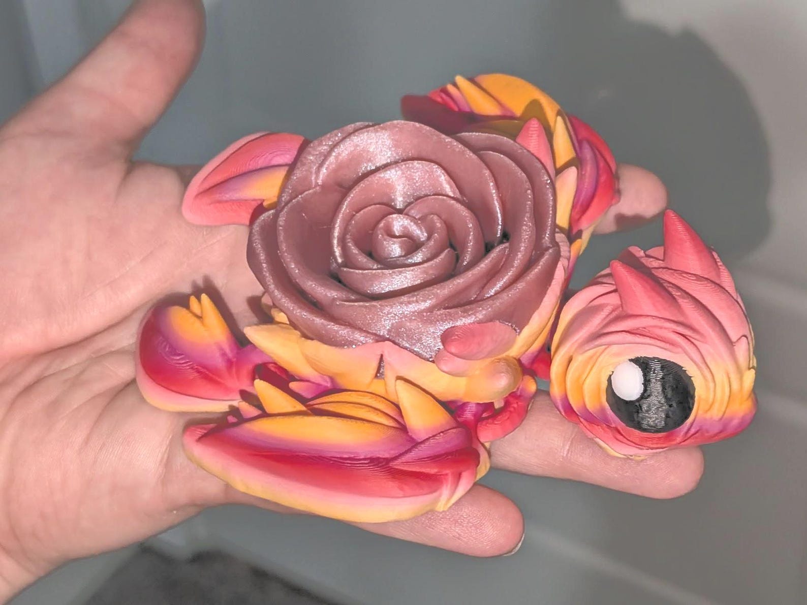 Rose Turtle - 3D Print - Cinderwing 3D - Mothers Day, Anniversary ...