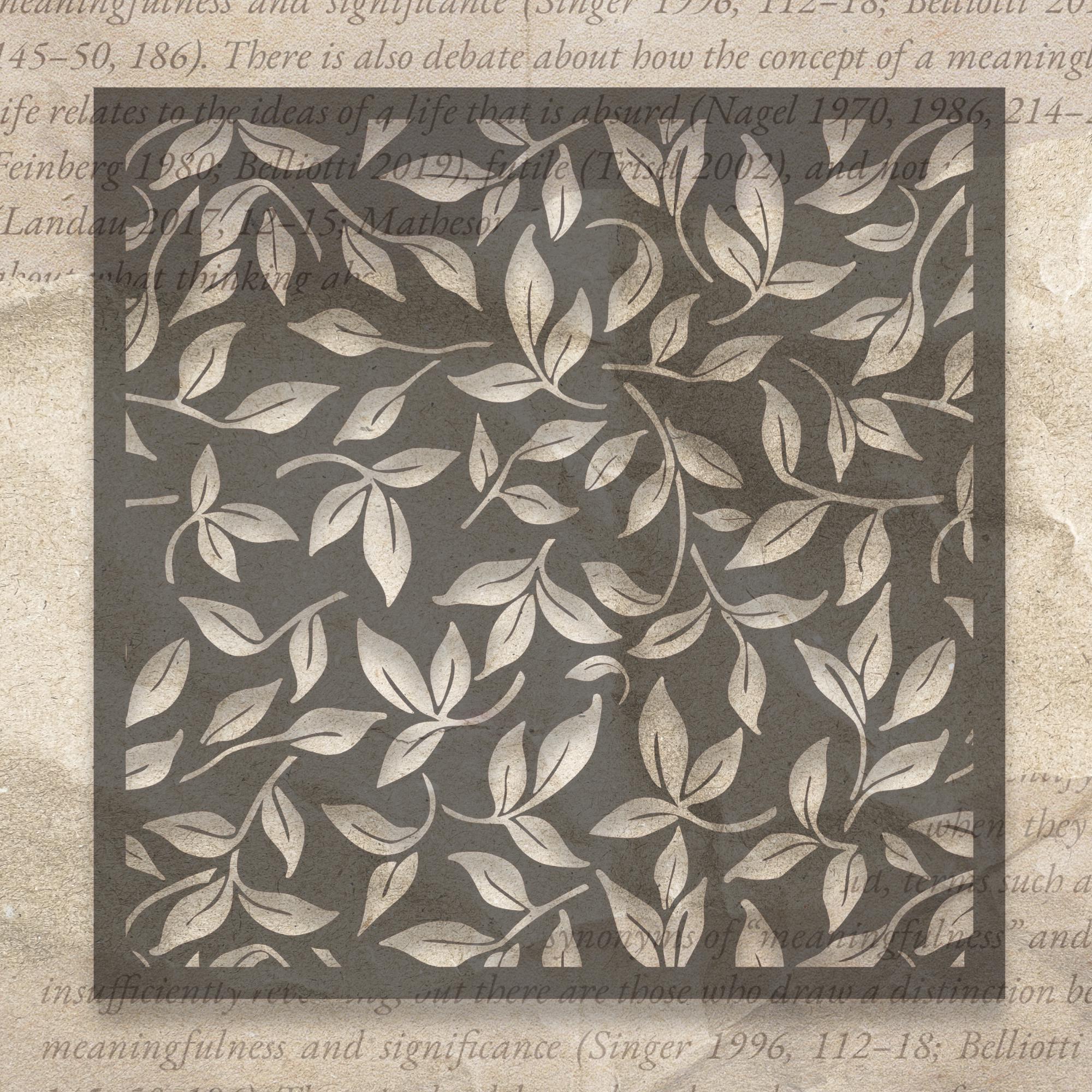 Seamless Leaves Vine Pattern SVG Cutting File Floral Leaf Stencil for ...