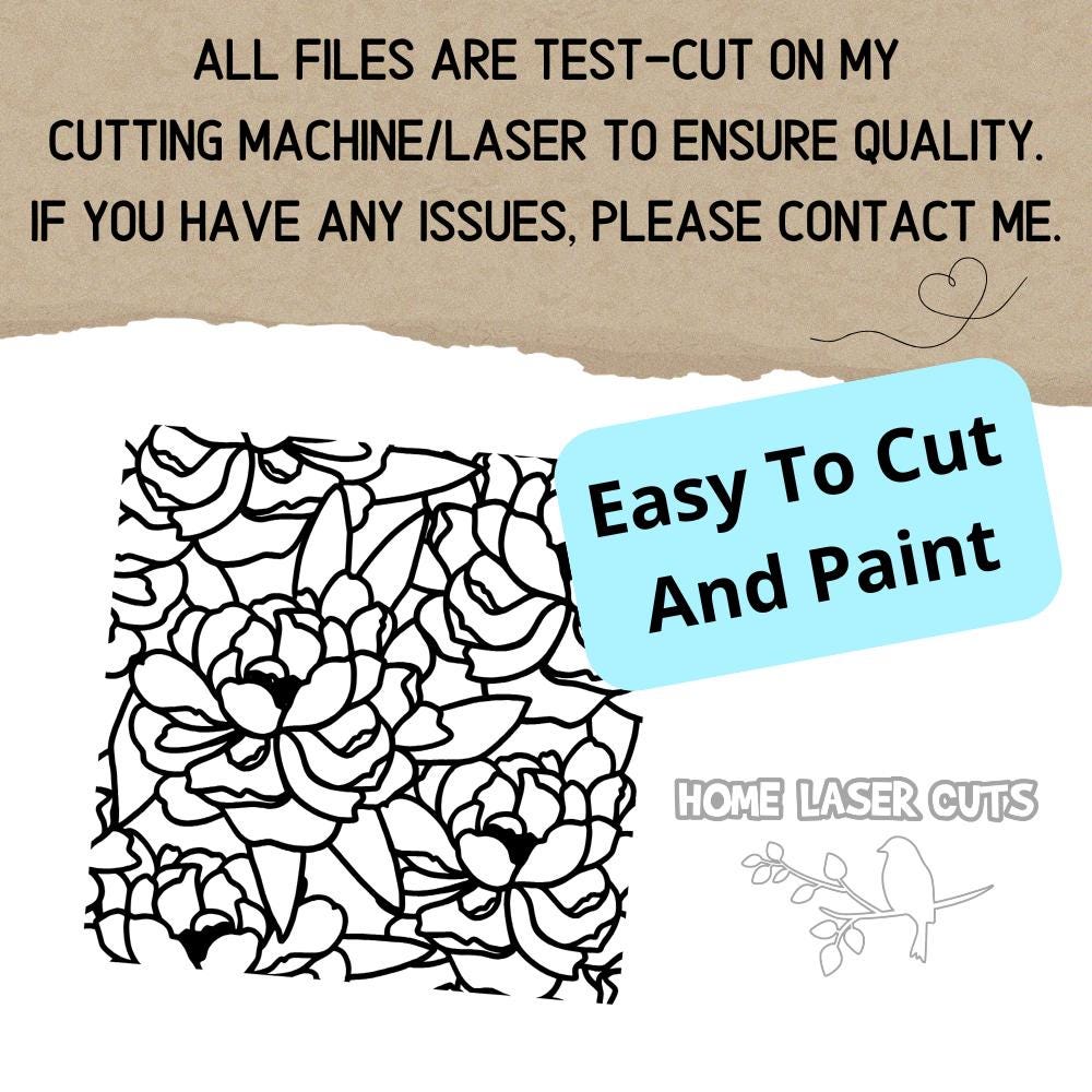 Floral Repeat Pattern SVG, Seamless Stencil Design for Cricut ...