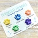 Paw Card mica Handmade Watercolor Paint Mica Metallic - Etsy