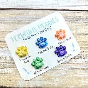 Paw Card (mica) | Handmade Watercolor Paint | Mica Metallic - Etsy