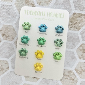 Paw Card (mica) | Handmade Watercolor Paint | Mica Metallic - Etsy
