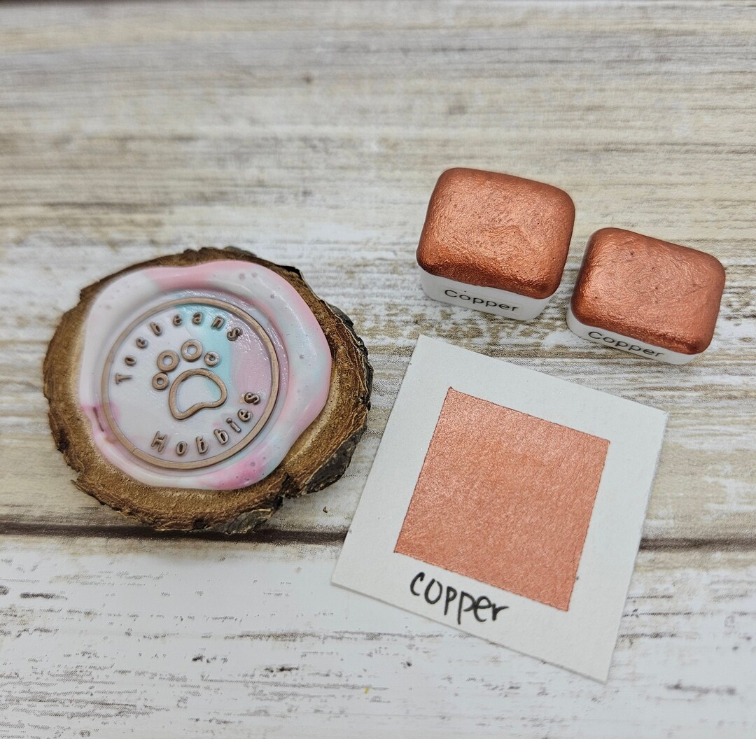 Copper | Red Handmade Watercolor Paint | Mica Metallic | Paw Sampler ...