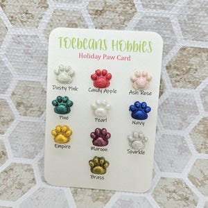 Paw Card (mica) | Handmade Watercolor Paint | Mica Metallic - Etsy