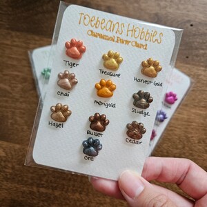 Paw Card mica Handmade Watercolor Paint Mica Metallic - Etsy