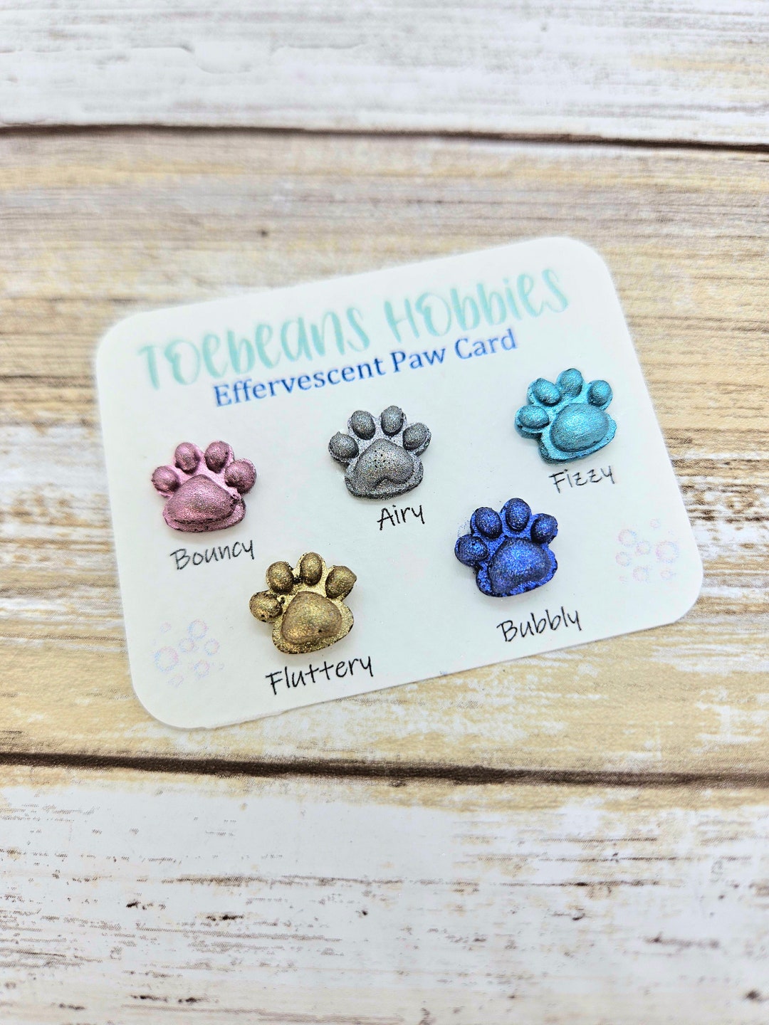 Effervescent Paw Card | Handmade Watercolor Paint | Holographic - Etsy