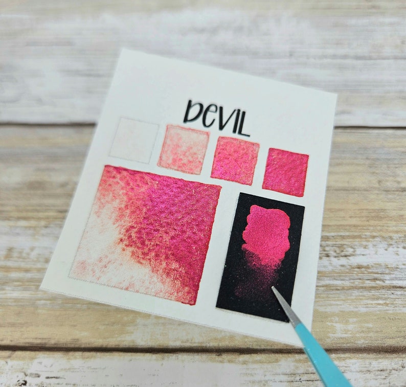 Devil | Red Handmade Watercolor Paint | Mica Metallic | Paw Sampler ...