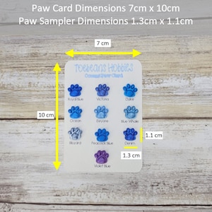 Paw Card (mica) | Handmade Watercolor Paint | Mica Metallic - Etsy