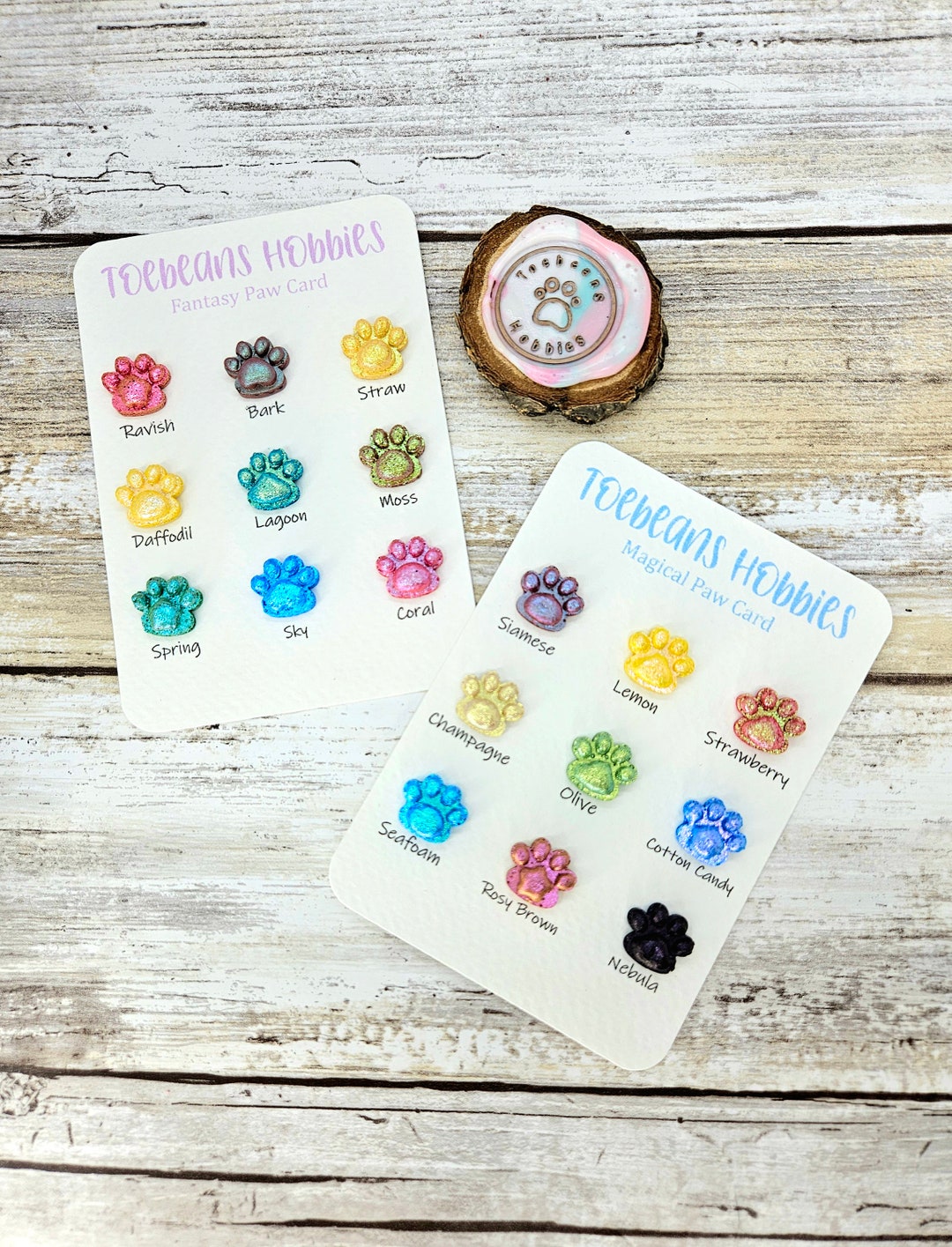 Paw Card (colourshift) | Handmade Watercolor Paint | Colourshift - Etsy