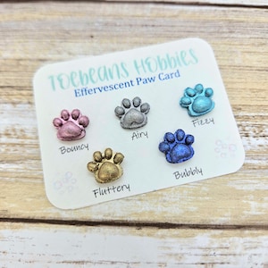 Paw Card (mica) | Handmade Watercolor Paint | Mica Metallic - Etsy