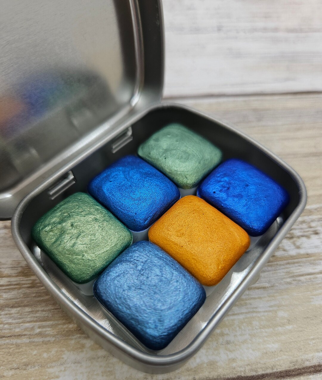 Sea Turtle Set | Handmade Watercolor Paint | Mica Metallic | 2ml Half ...