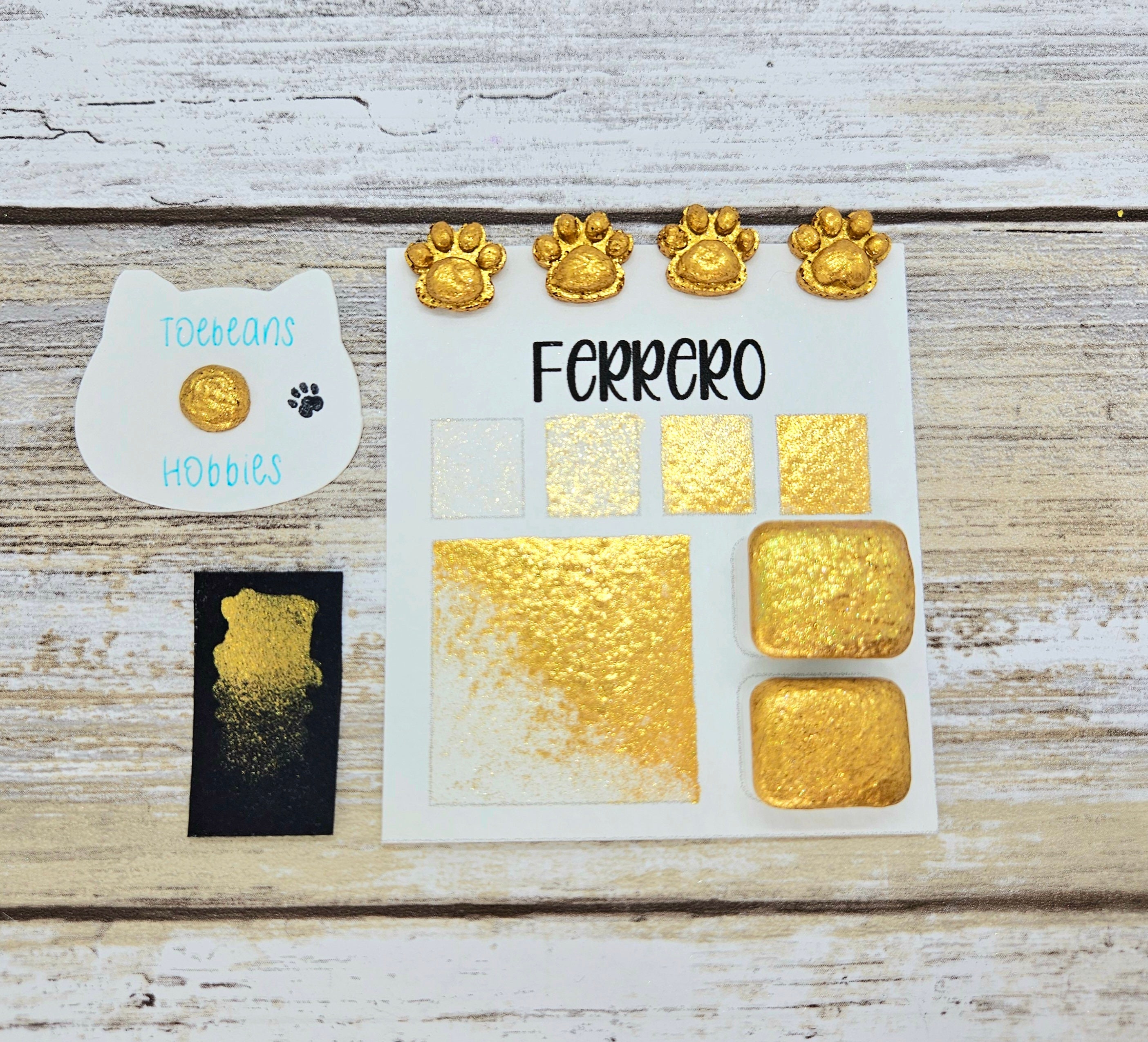 Ferrero | Gold Handmade Watercolor Paint | Mica Metallic | Paw Sampler ...
