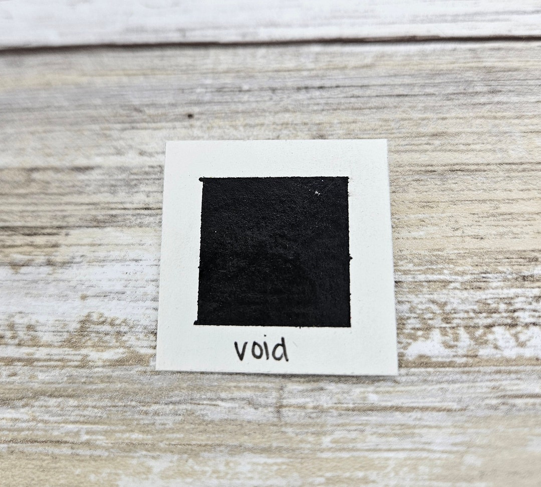 Void | Black Handmade Watercolor Paint | Matte | 1ml Quarter Pan | 2ml ...