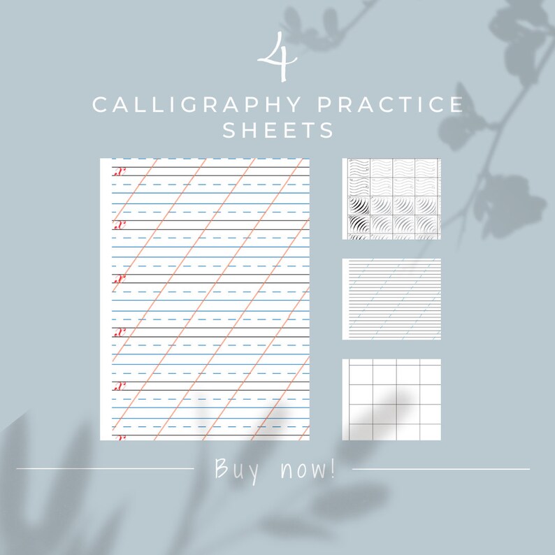 Instant Download Copperplate Practice Sheets, Blank Calligraphy ...