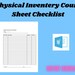 Physical Inventory, Count Sheet, Physical Checklist, Inventory ...