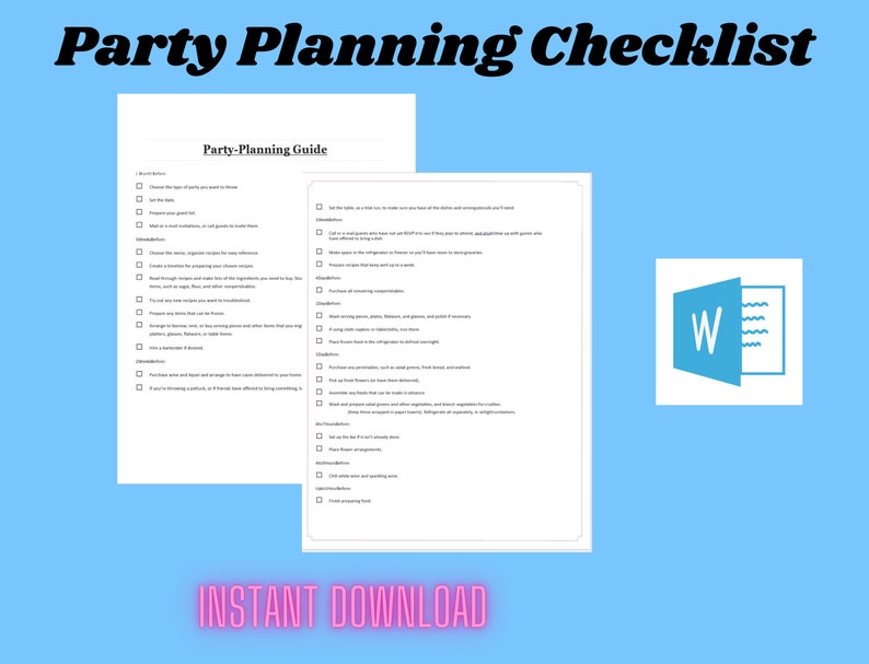 Party Planning Checklist, Party Planning, Planning Checklist, Birthday ...