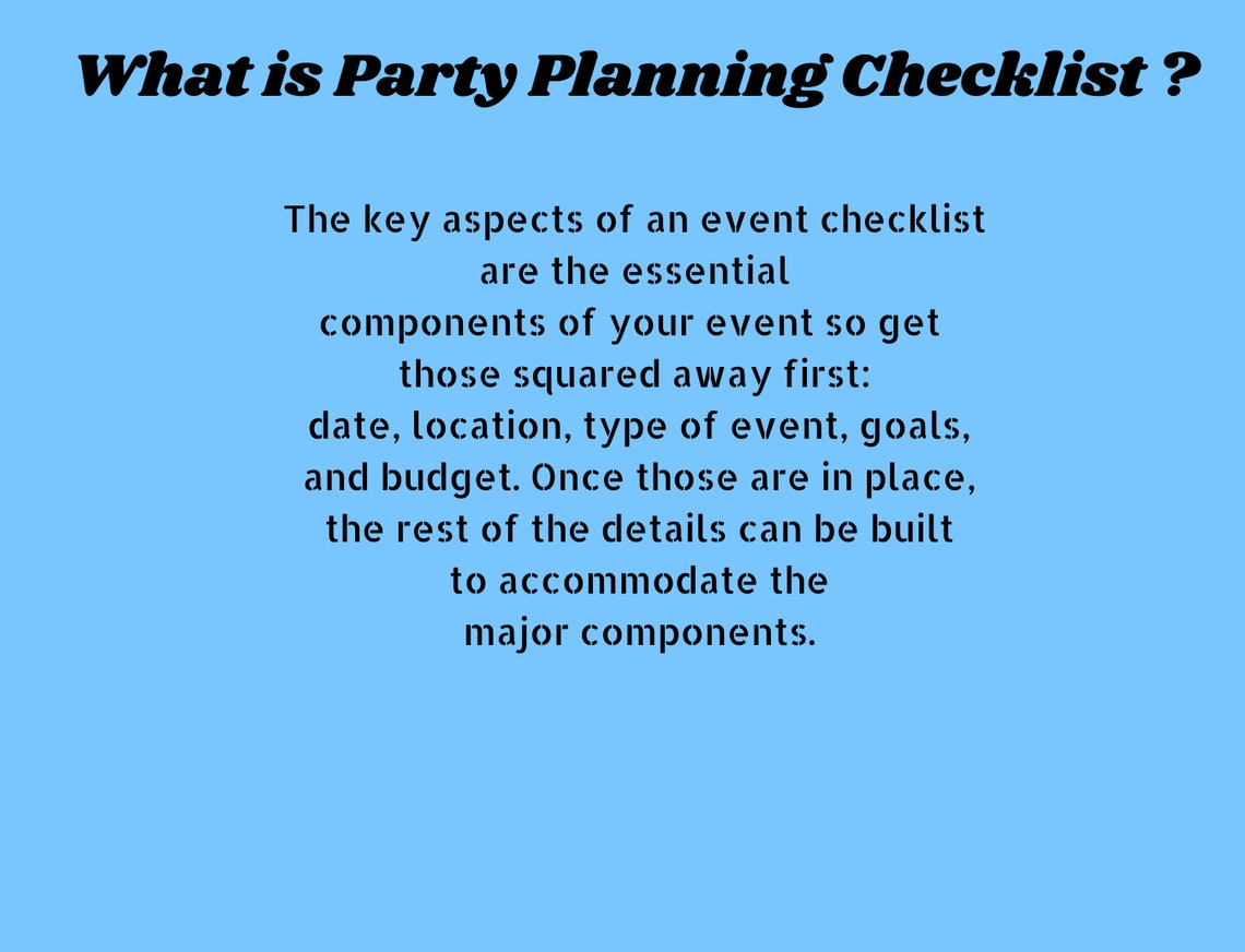 Party Planning Checklist, Party Planning, Planning Checklist, Birthday ...