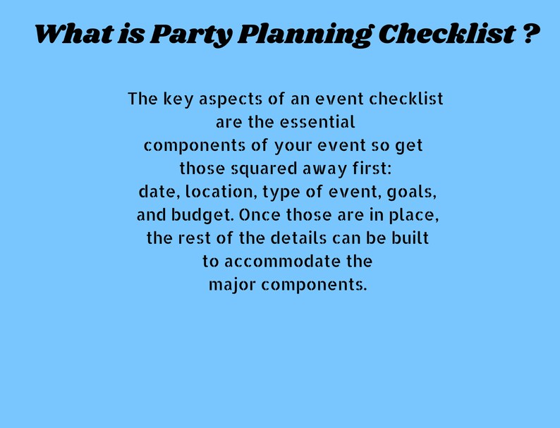 Party Planning Checklist, Party Planning, Planning Checklist, Birthday ...